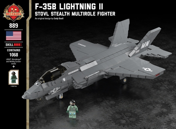 Bricker - Construction Toy by Brickmania 889 F-35B Lightning II - STOVL ...